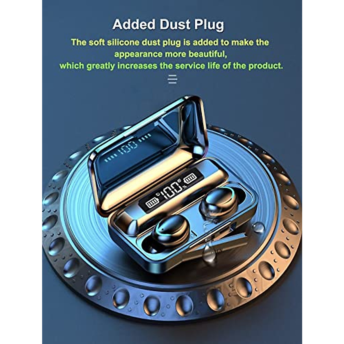 Wireless Stereo Noise Cancelling Bluetooth Waterproof Earbuds with Charging Case