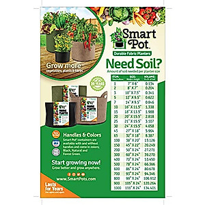 Smart Pots 20-Gallon Smart Pot Soft-Sided Container, Tan with Strap handles