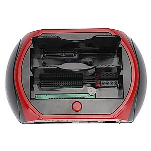 Linel Hard Drive Docking Station-2.5 /3.5 Inch SATA IDE HDD Dual Slots Hard Drive Enclosure Hard Drive Dock with All in One Hard Drive Reader USB 2.0 Hub Us Plug