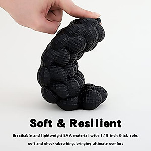 ASONGMAKE Womens Massager Slippers,Funny Bubble Unisex Super Soft Sandals Mens Breathable Beach Slides,Bath Shower Slippers Bedroom Spa House Sandals Black41-42