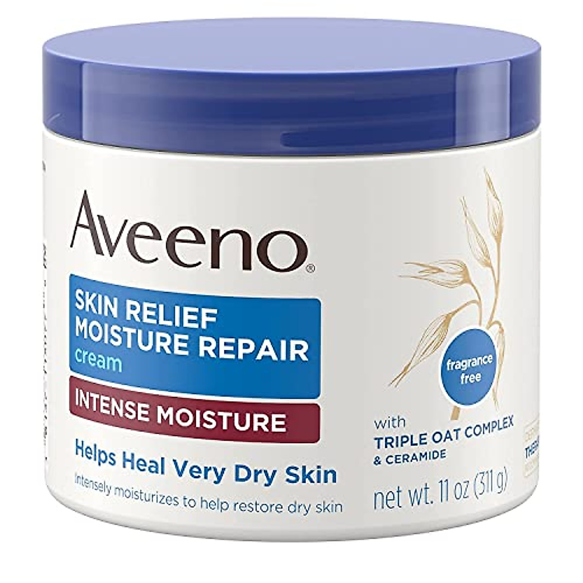Aveeno Skin Relief Intense Moisture Repair Cream, 11 oz (Pack of 3)