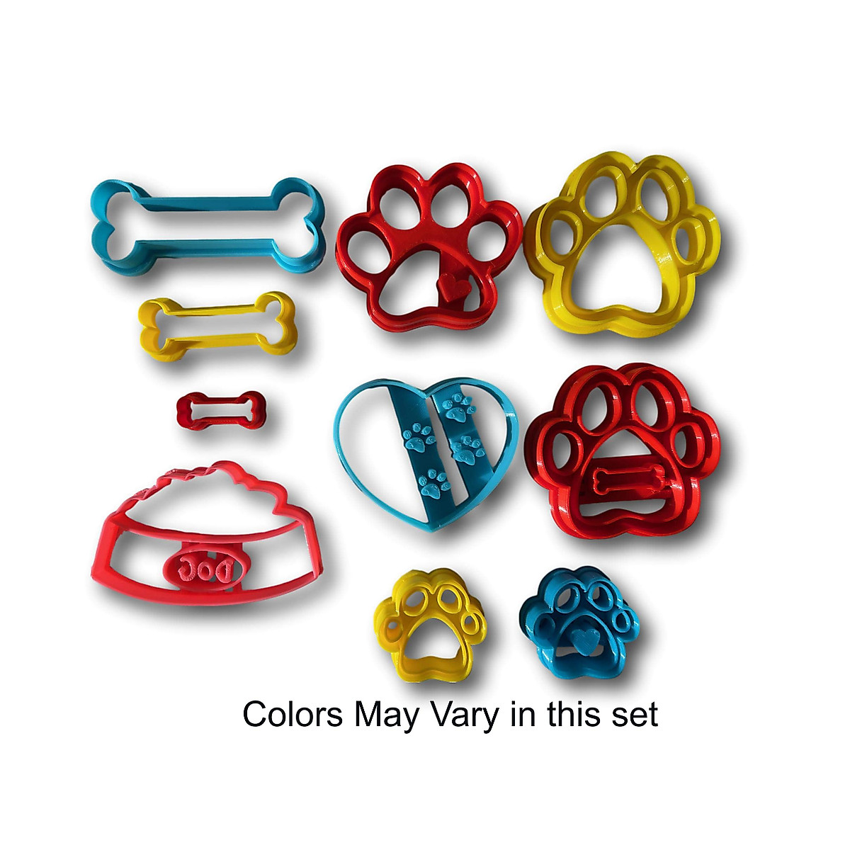 Dog Bone and Paw Limited Edition Cookie Cutter Set of 10