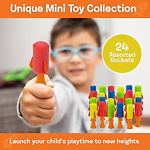 IPIDIPI TOYS Jumping Rockets Poppers - Spring Launcher Toys for Kids - Christmas Party Favors, Stocking Stuffers, School Prize, Classroom Games, Outdoor Fun, Birthday Toys, Random Color, Pack of 24
