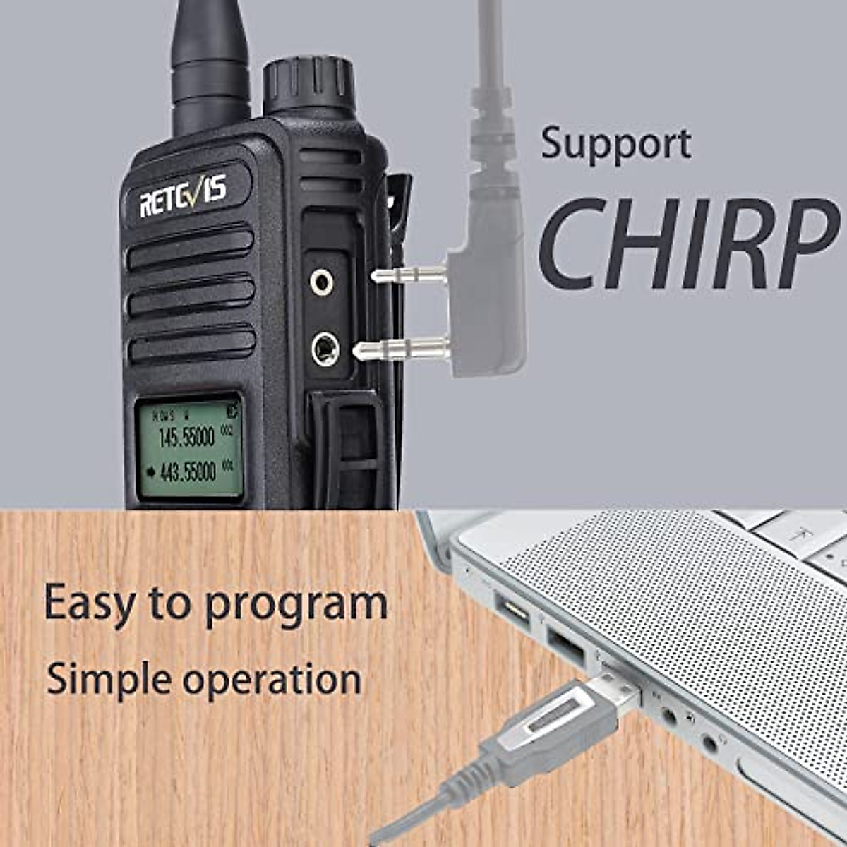 Retevis RT85 Walkie Talkies Long Range, Dual Band 200 Channels High Power 2 Way Radios, DTMF Remote Stun ANI Handheld Two Way Radio Rechargeable, for Hiking Hunt(2 Pack)