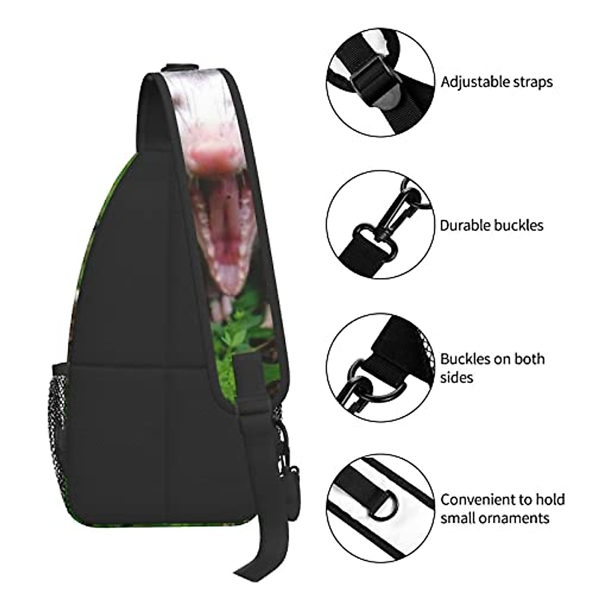 Possum Hissing Chest Bag Shoulder Bag, Animal Sling Backpack Casual Travel Bag For Men And Women