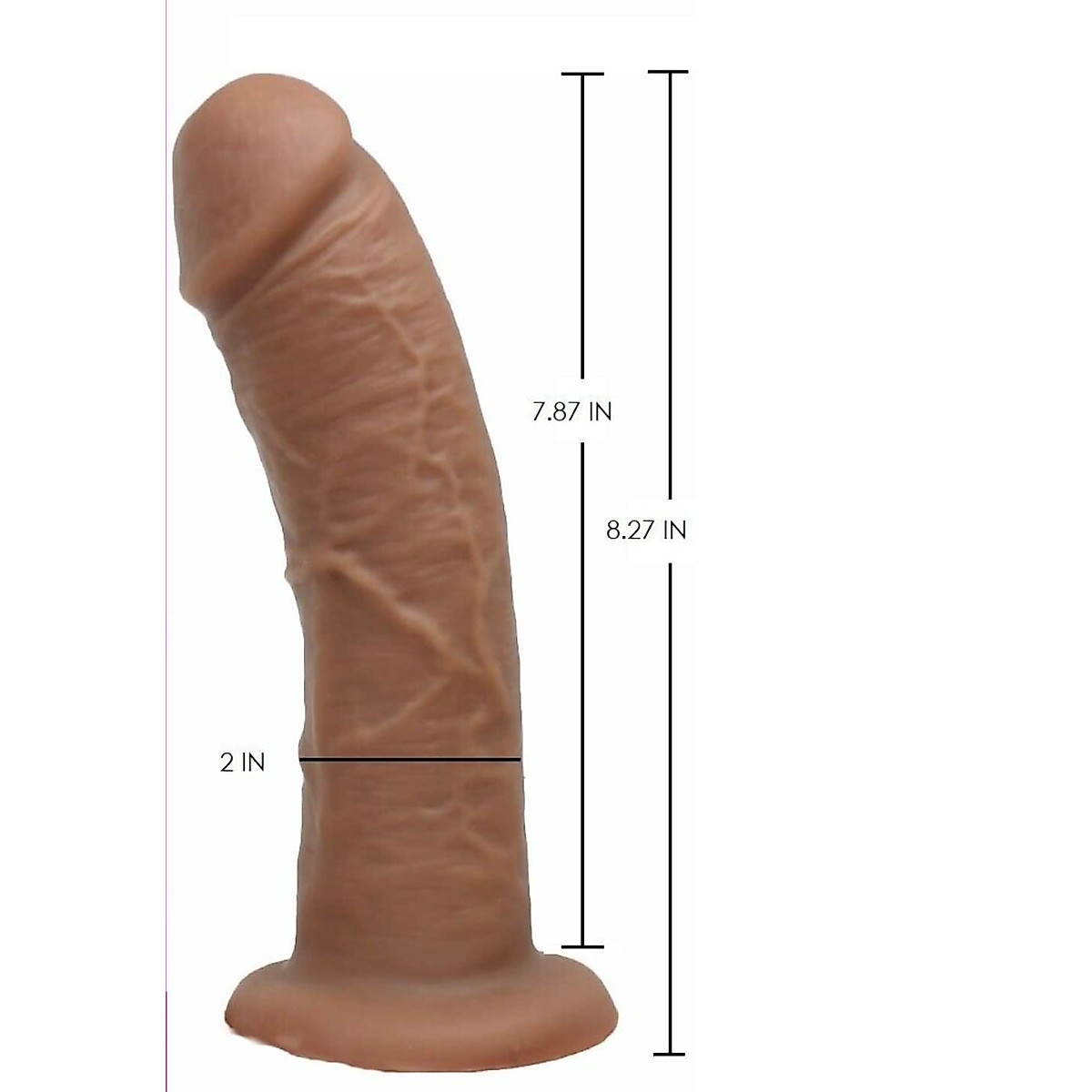 Large Realistic Black Silicone Dildo with Suction Cup and Strap-On Compatibility