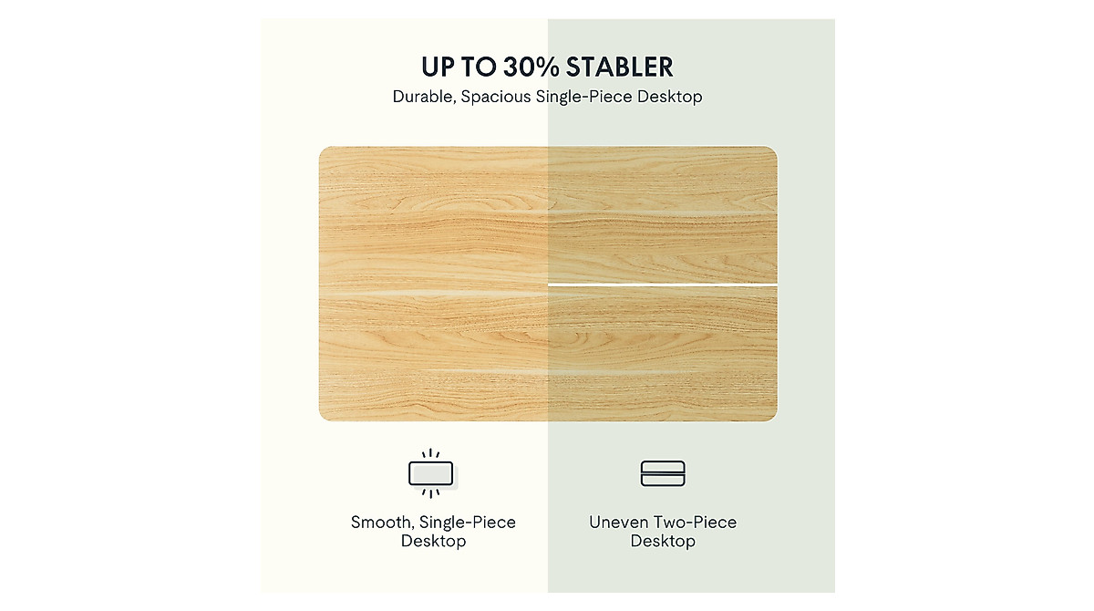 FLEXISPOT Electric Standing Desk Whole Piece 55 x 28 Inch Desktop ...