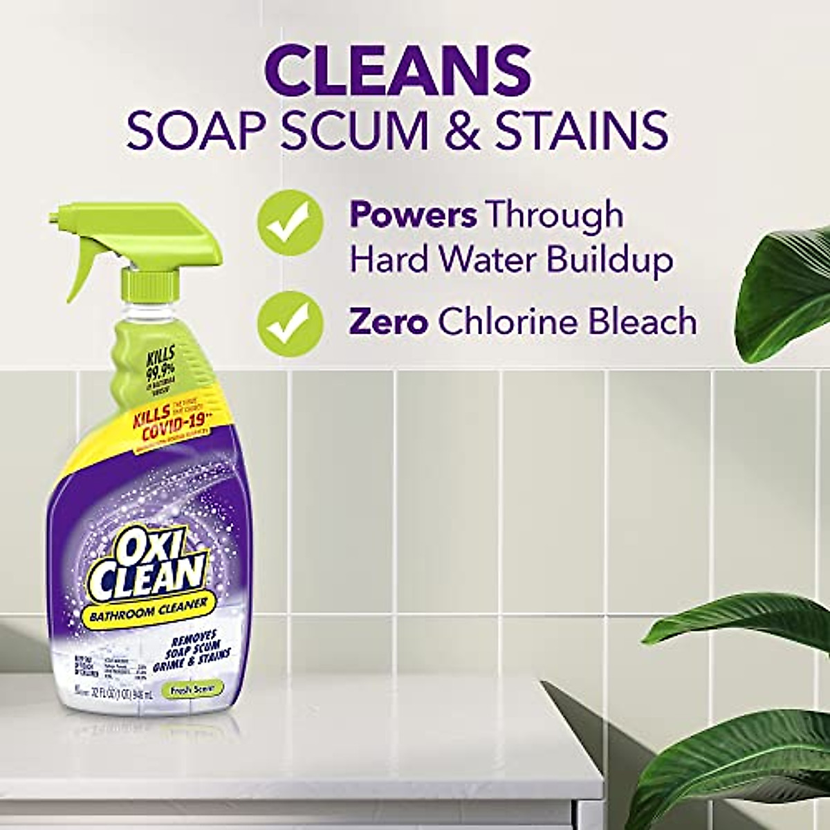 Kaboom Shower, Tub & Tile with the power of OxiClean Stainfighters, 32oz. Bathroom Cleaner
