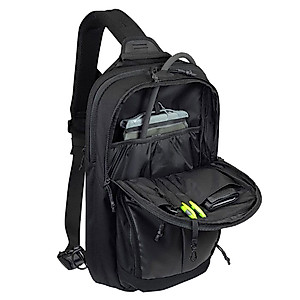 Elite Survival SMOKESCREEN Concealed Carry Slingpack, Single Strap Backpack (Black)