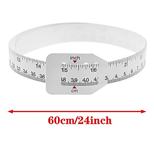 AYLIFU Plastic Baby Head Circumference Tape, White Baby Head Circumference Measuring Ruler, arm Circumference PP Baby, Child Head Circumference Ruler 60cm 24 inches Long (2 PCS)