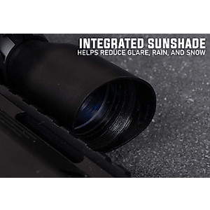 Monstrum 3-9x32 Rifle Scope with Rangefinder Reticle and Medium Profile Scope Rings | ZR252 Quick Release Scope Mount | Bundle