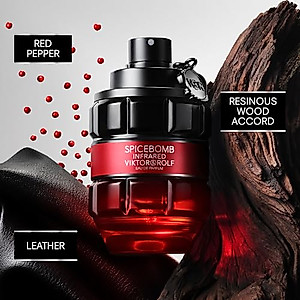 Viktor&Rolf - Spicebomb Infrared Eau de Parfum - Woody & Spicy - Cologne for Men - With Notes of Leather & Cinnamon - 3 Fl Oz
