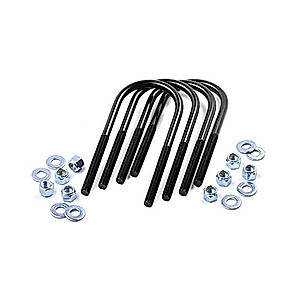 Rough Country 9/16" Round Suspension U-Bolts | 9/16 x 3.25 x 10.5-7643 Black