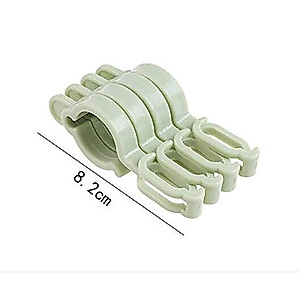 Anti-slip S-Shaped Clothes Clip with Latch Hanger Clips Hooks Clothesline-fixed Windproof Hanger Set of 4PCS Green (10)
