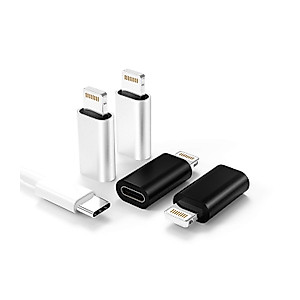 4Pack USB C Female to Lightning Male Adapter for iPhone 12 11 mini XR/XS/SE/7/8/X/Plus/Pro Max Ipad Air Mini Type Compatible with Charging Data Transmission Connect Charger Connector Cable Converter