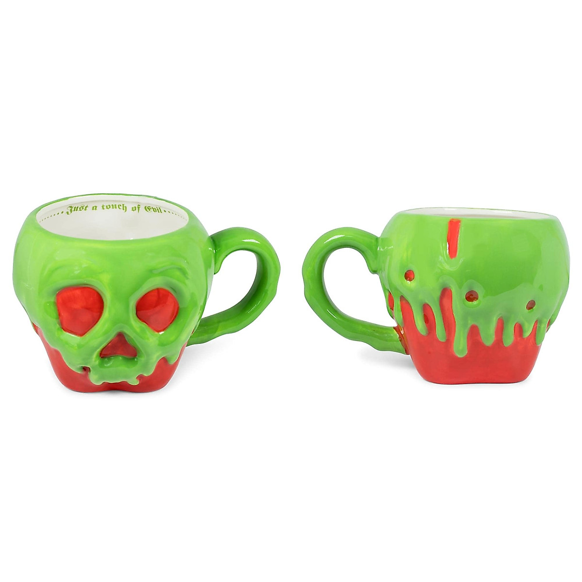 Disney Evil Queen Poison Apple Sculpted Ceramic Mug | Holds 20 Ounces
