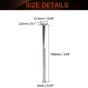 MroMax 10pcs M6-1 x 100mm Flat Head Machine Screws, Extra Long Phillips Head Bolts, Carbon Steel Screw Half Thread, Metric, Replacement Screws for Double Bed Furniture TV Rack Wall Hanging