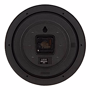 La Crosse Technology 404-2630W 12 Inch Evelyn Quartz Wall Clock with Silent Movement, 12", Brown