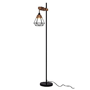 YUYANSHOP Floor Lamp for Living Room, Smart Floor Lamp, Tall Standing Lamp with Rattan Lampshade, Farmhouse Floor Lamps for Bedroom Office, Boho Floor lamp