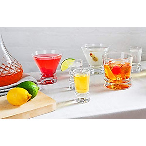 JoyJolt Afina Scotch Glasses, Old Fashioned Whiskey Glasses 10-Ounce, Ultra Clear Whiskey Glass for Bourbon and Liquor Set Of 2 Glassware