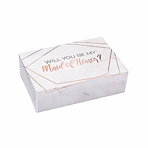 Maid of Honor Proposal Box | 1 pack | Maid of Honor Box | Maid of Honor Proposal Gift | Modern Marble Design