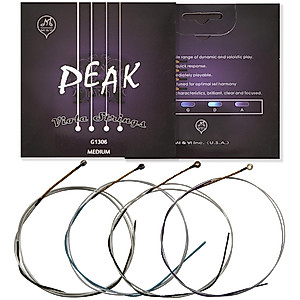 MI&VI PEAK Premium Viola Strings — Universal Full Set (A-D-G-C) for 12” Violas | Synthetic Core | Ball-Ends | Medium Gauge Tension - By MIVI Music
