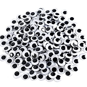 Iooleem 300pcs 20mm Googly Wiggle Eyes Self Adhesive, Wiggle Eyes, Googly Eyes, Googly Eyes for Crafts.