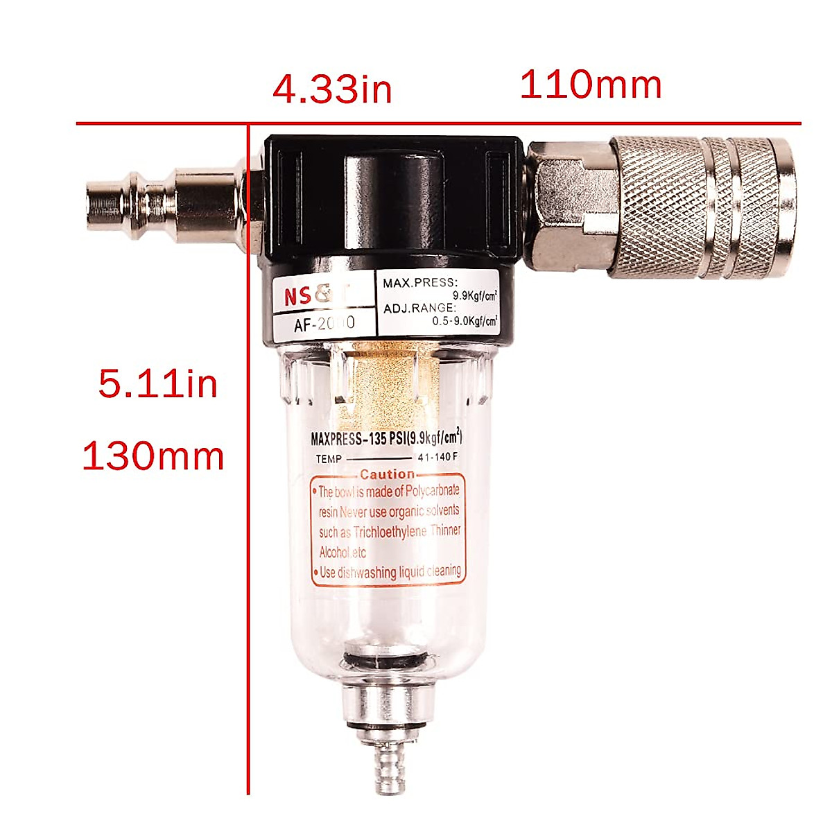 AF2000 Pneumatic 1/4G Inch Air Oil Water Filter Air Tool Compressor Filter Air Filter Kit