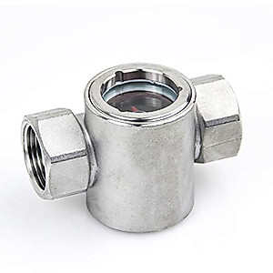1/2"NPT Stainless Steel 304 Sight Water Flow Indicator with Impeller 362Psi 2.5MPa