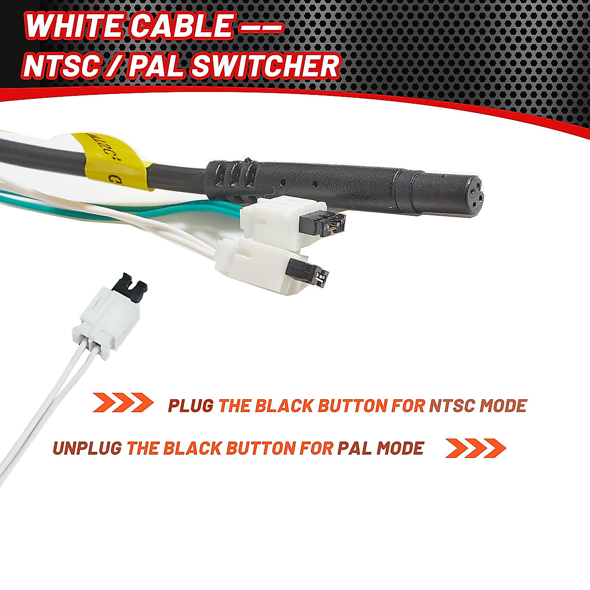 RED WOLF Chrome Tailgate Handle Reverse Backup Camera Fit for Ford F150 2004-2014, F250 F350 F450 2008-2016 Tailgate Rear View Parking Camera Camera RCA Connector Wide Angle Optional Guideline