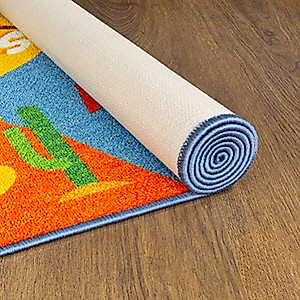 KC Cubs Playtime Collection USA United States Map Educational Learning & Game Area Rug Carpet for Kids and Children Bedrooms and Playroom (3'3" x 4'7")