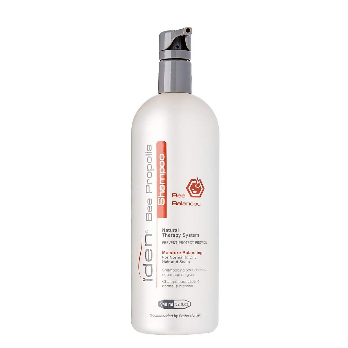 IDEN Bee Propolis Bee Balanced Shampoo, For Normal to Oily Hair, Gently Cleanses Buildup, Jojoba & Apricot Kernel Oils, 32 fl.oz