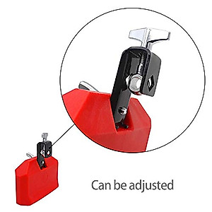 Cow Bell,5 inch ABS Plastic Cow Bell Noisemaker with Stick for Percussion Musical Instruments (Red) Percussion Supplies
