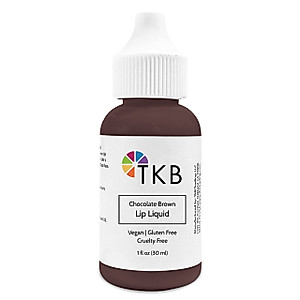 TKB Lip Liquid Color | Liquid Lip Color for TKB Gloss Base, DIY Lip Gloss, Pigmented Lip Gloss and Lipstick Colorant, Made in USA (1floz (30ml), Chocolate Brown)