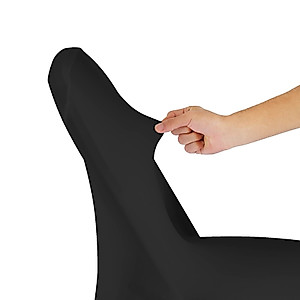 magalo 12 Pack Black Spandex Folding Waterproof Chair Cover, Stretch Chair Cover Protector for Wedding, Party, Dining Banquet and Other Special Events