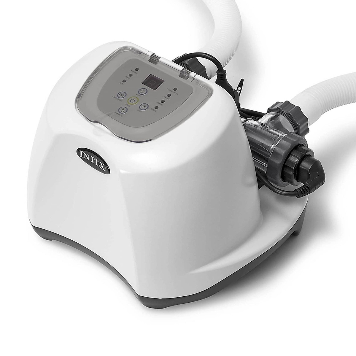 Intex 3000 GPH Sand Filter Pump with Built-In Timer and Krystal Clear Saltwater System Maintenance Set for Above Ground Outdoor Swimming Pools