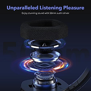 NUBWO N16 Gaming Headset - Noise Canceling Mic, Stereo Sound, and Comfortable Design for PS5, PS4, Xbox One, Switch, PC, Laptop, and Mac (Very PERI)