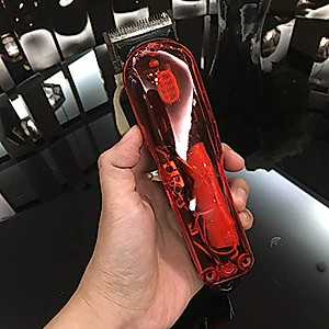 Clear DIY Back Housing, Transparent Back Cover for 5-Star Series Cordless Magic Clipper #8148 (Trasparent) … (Red)