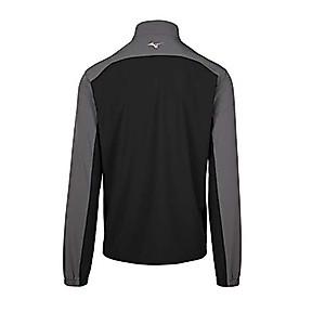 Mizuno Youth Comp Long Sleeve Batting Jacket, Black-Shade, X-Large