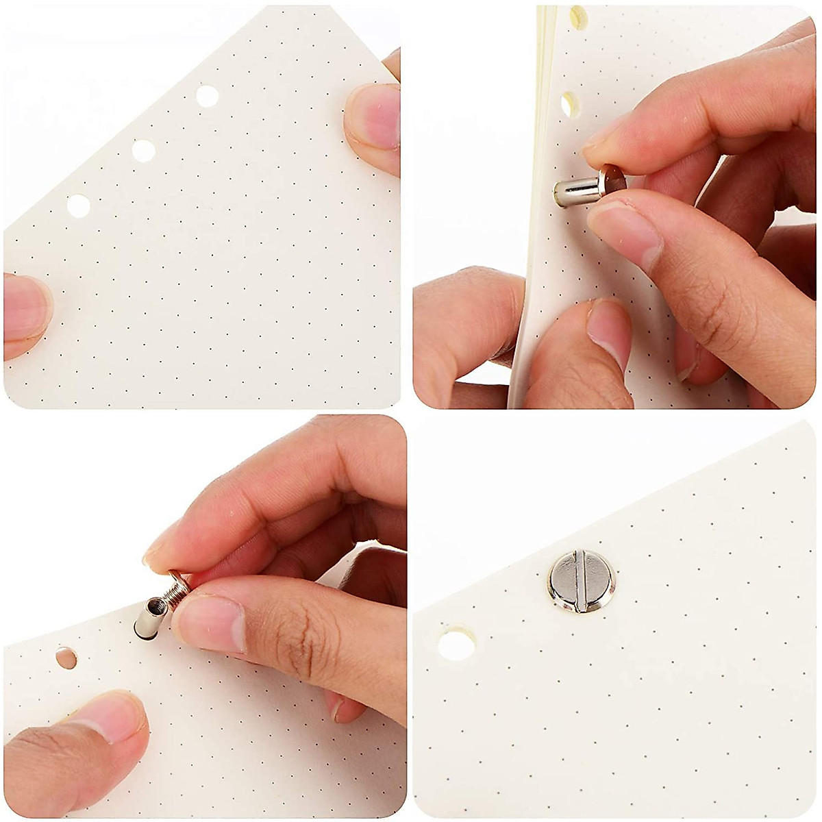 Juvielich 10 Sets Screw Post Fit for 3/16"(5mm) Hole Dia,Binding Screws Female M5x45mm Belt Buckle Binding Bolts Leather Fastener for Scrapbook Photo Albums Binding,Leather Bags,Boots,DIY Enthusiasts