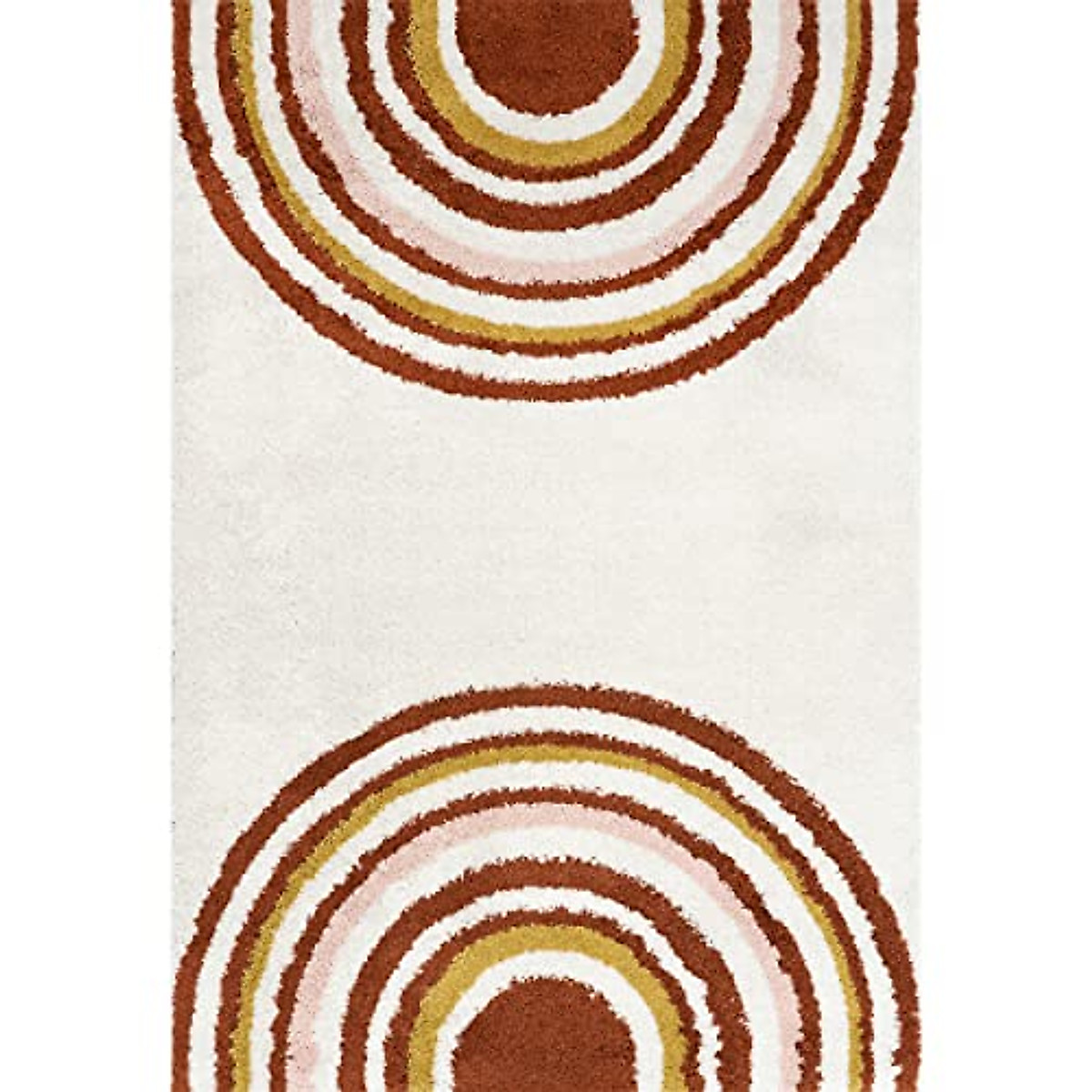 nuLOOM Dotty Half Sunset Shag Area Rug, 8' x 10', Orange