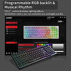 NACODEX AK992 99 Key Hot Swappable RGB Gasket Mount Keyboard | OEM PBT Side Engraved Keycaps | 4000mAh Bluetooth /2.4G /Wired PC Gaming Custom Keyboard with Volume Knob