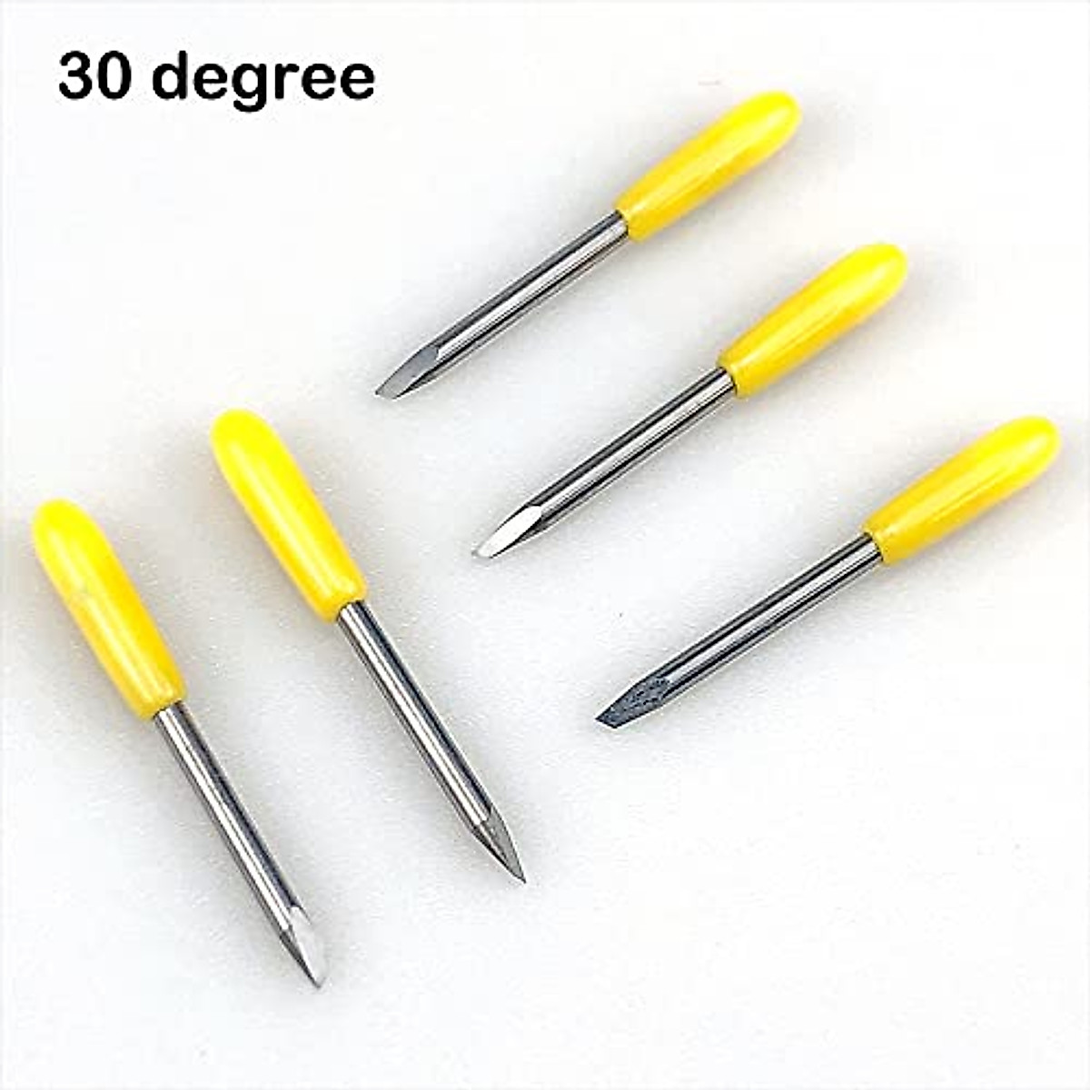15PCS Tungsten Steel Vinyl Cutter Knife Blades 30°/45°/60° Lettering Blade Cemented Carbide Blade for Mimaki CG-60 CG-130 Cutting Plotter (15 Blades:15x30)