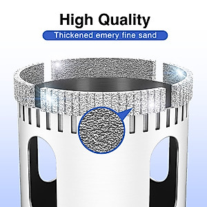 Rondarui Diamond Drill Bits Hole Saw Kit Diamond Drill Bit Set Hole Saw for Glass, Marble, Granite Stone, Bottles, Ceramics and Tile 1/4"-1-1/3" (6mm-35mm),12PCS