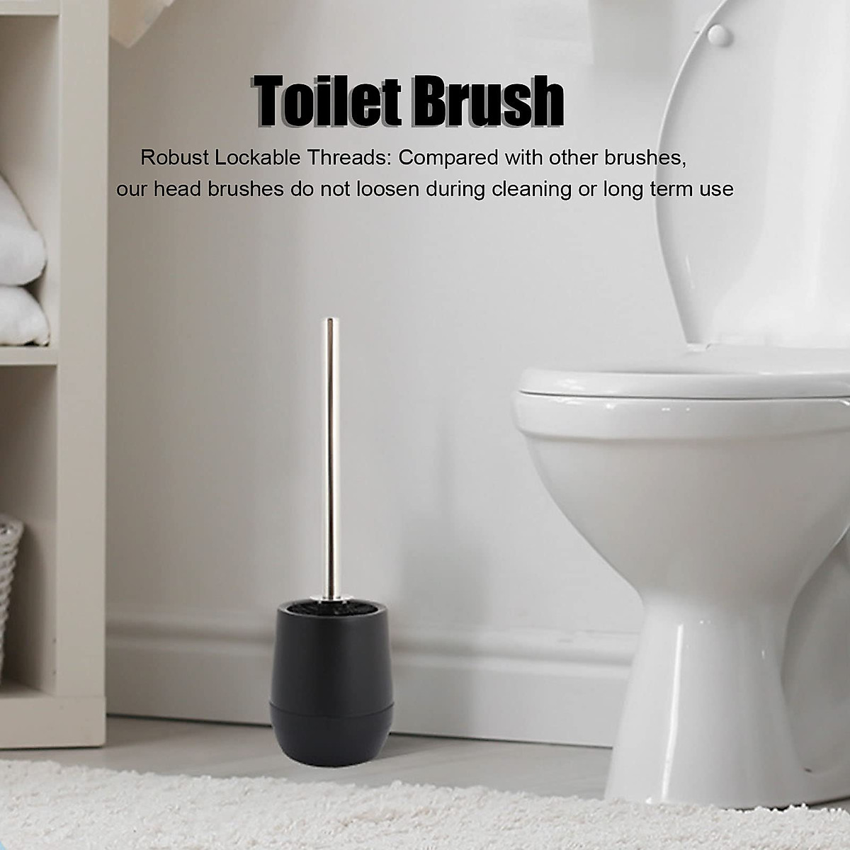 Toilet Brush, 2 PCS Toilet Bowl Brush and Holder, Bathroom Accessories Toilet Bowl Cleaners Toilet Cleaner Brush Cleaning Supplies