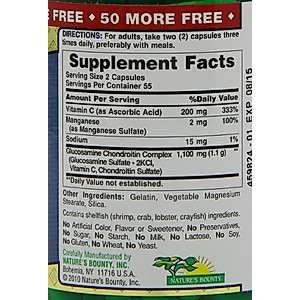 Nature's Bounty Glucosamine Chondroitin Complex, 110 Count (Pack of 2)