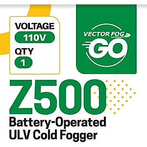 Vectorfog GO-Z500 Battery Powered (110V) Fogging Mosquito, Bug and Insect ULV Fogger Machine - Home and Commercial Yard Sprayer for Mosquitoes - Cordless Mist Foggers for Mold and Insecticide - 2.5L
