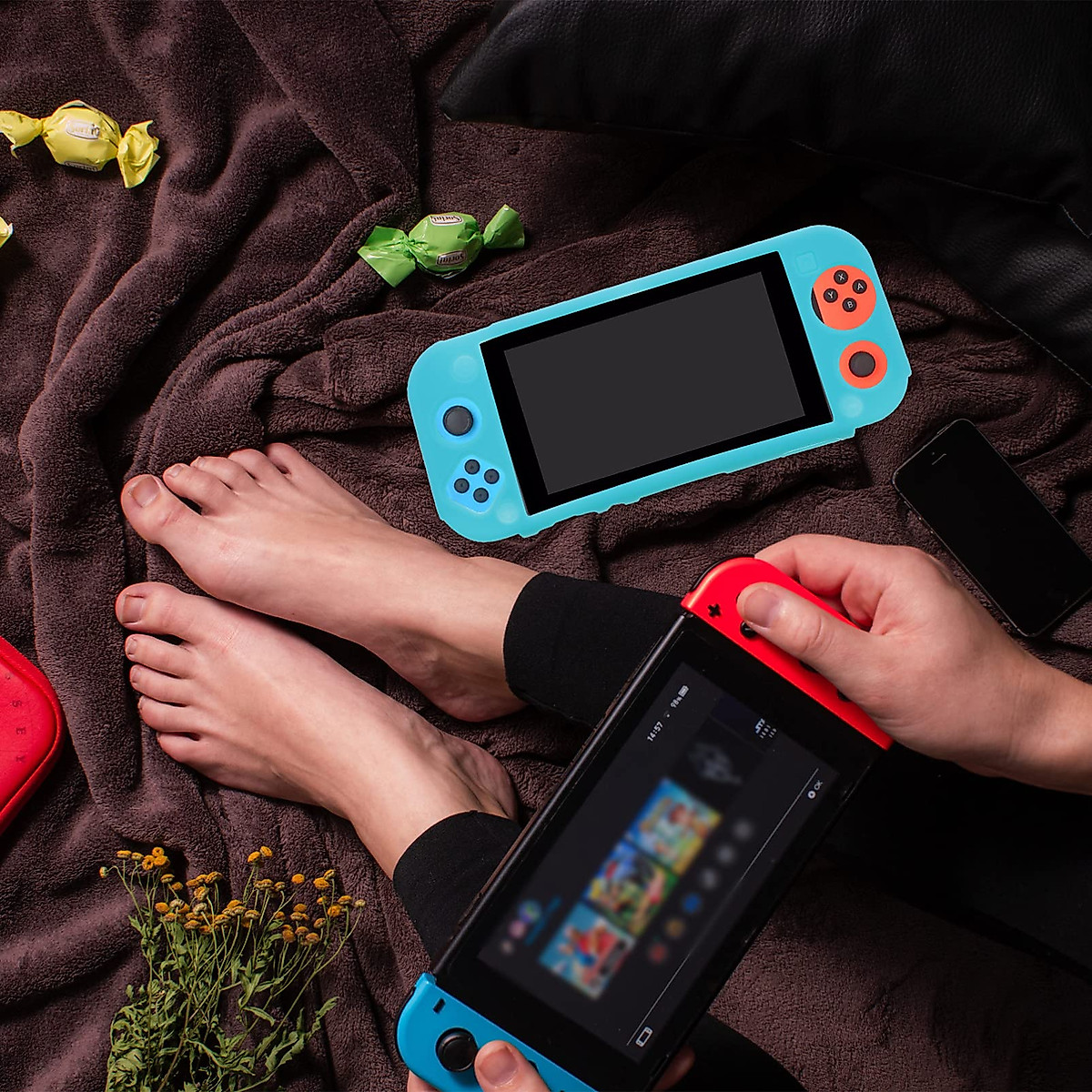 SOLUSTRE 1pc case Game Controller Cover game machine cover hand grips Game Controller Case game console bumpers handgrip game console cover protector one body lite