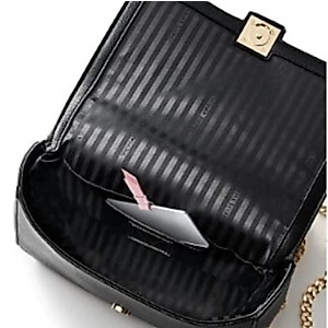 Victoria's Secret Black Blush Colorblock The Victoria Medium Shoulder Bag (Black Blush Colorblock)