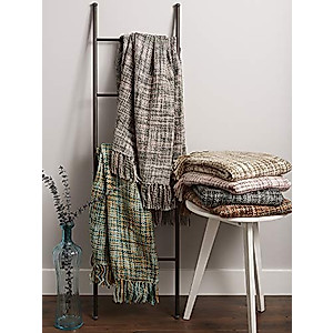 DII Textured Modern, Varigated Acrylic Woven Throw, 50x60-Inch, Bronze